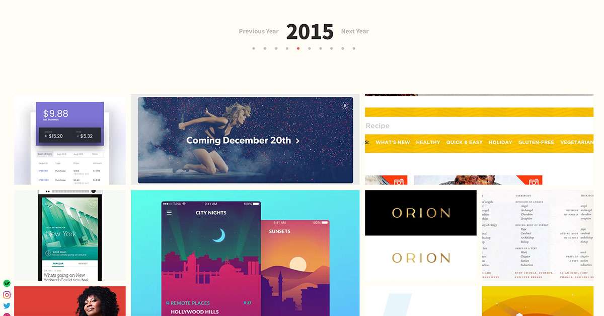 Design inspiration from the year 2015